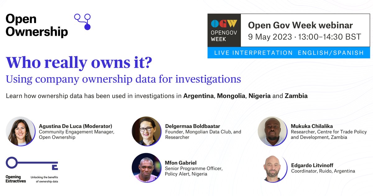 Webinar: Who really owns it? Using company ownership data for investigations | openownership.org