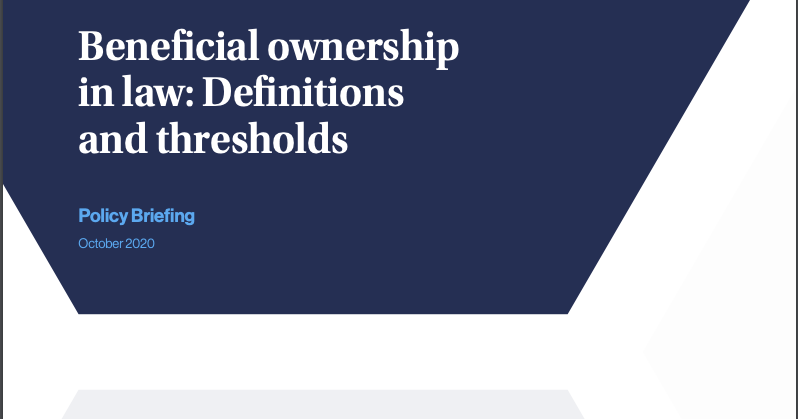 Beneficial Ownership in Law: Definitions and Thresholds | openownership.org